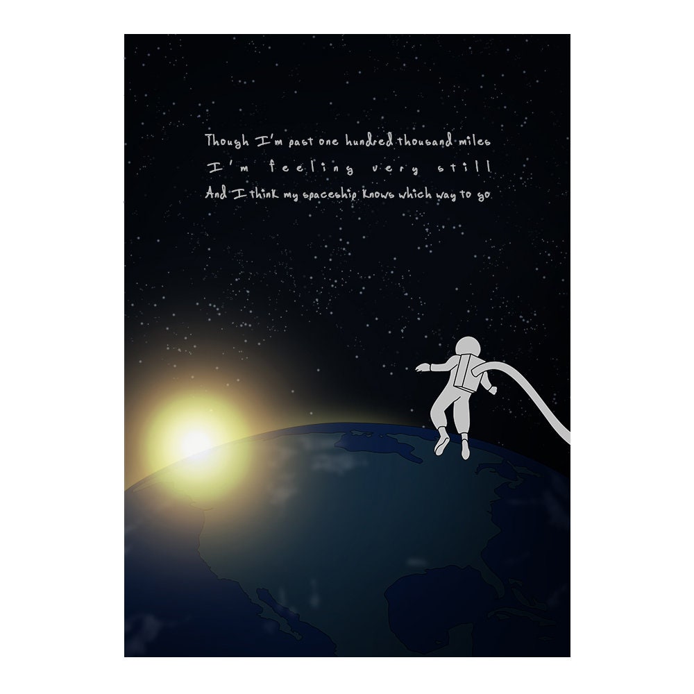 David Bowie, Space Oddity Poster #2, INSTANT DOWNLOAD, Digital Print ...