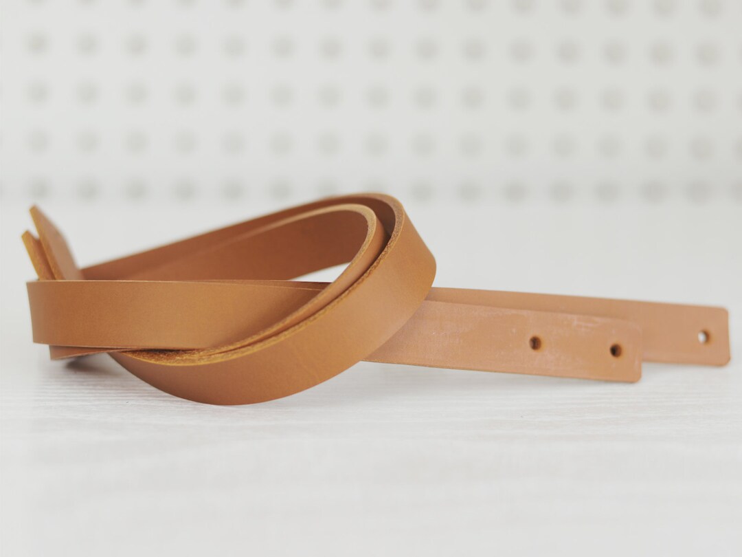 RJ Leather Studio 1 Pair of 4mm Thick Tan Brown Leather Handles - 2cmx ...