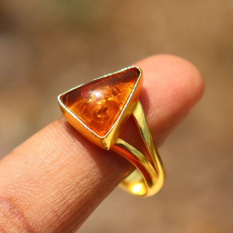 Amber Ring - Etsy