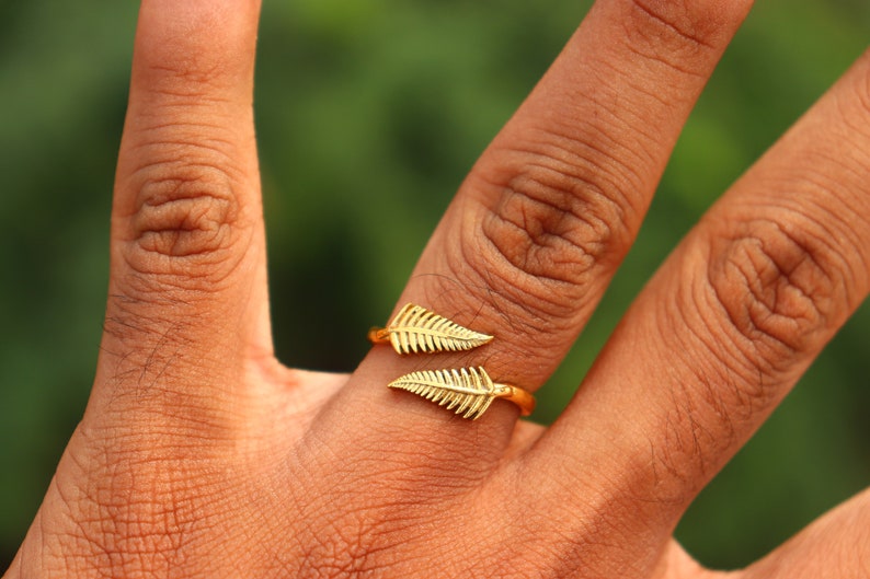 Elegant Leaf Ring Ivy Leaf Ring Minimalist Leaf Ring - Etsy