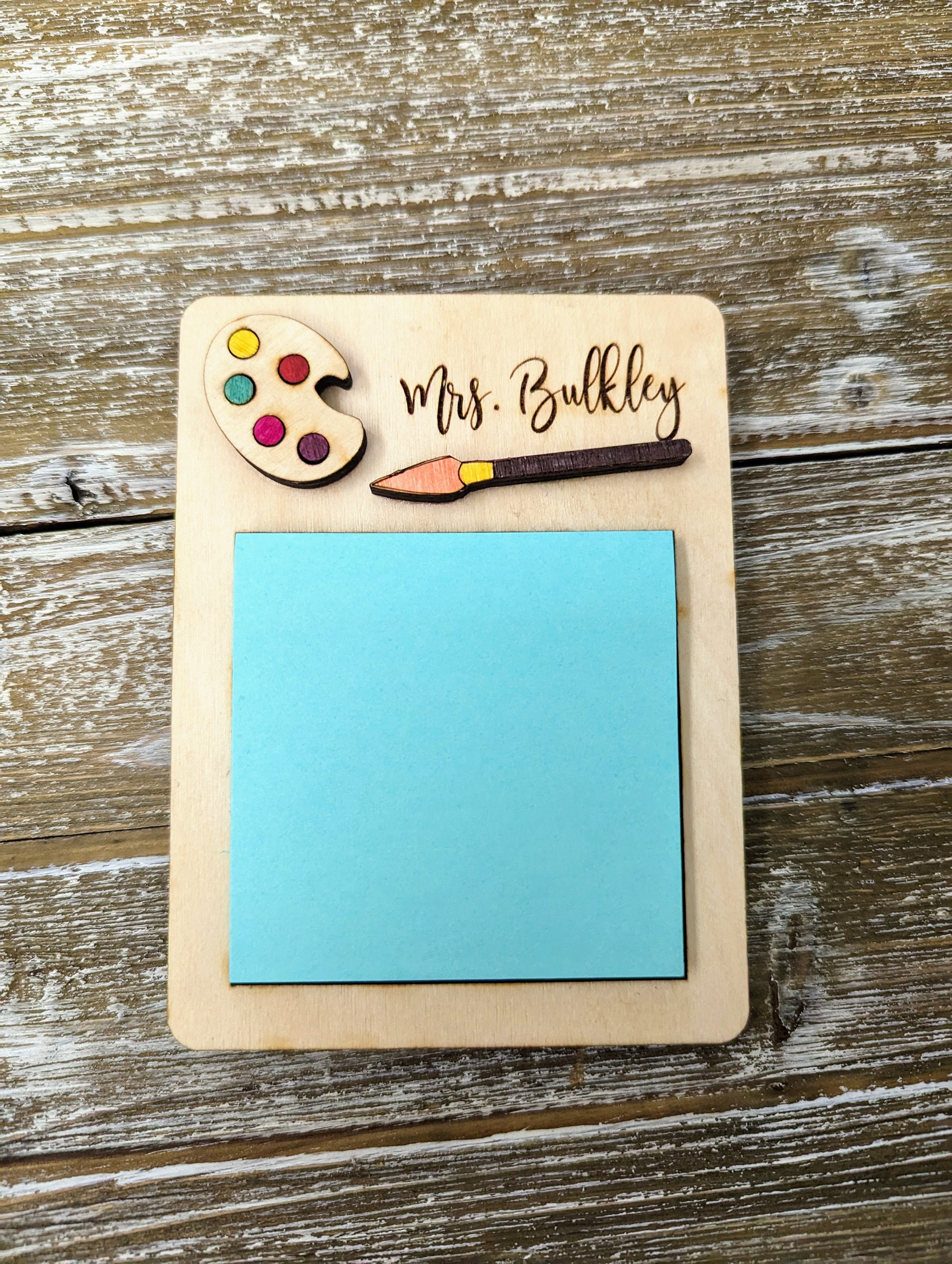 Teacher Post It Note Holder Personalized Post It Notes - Etsy