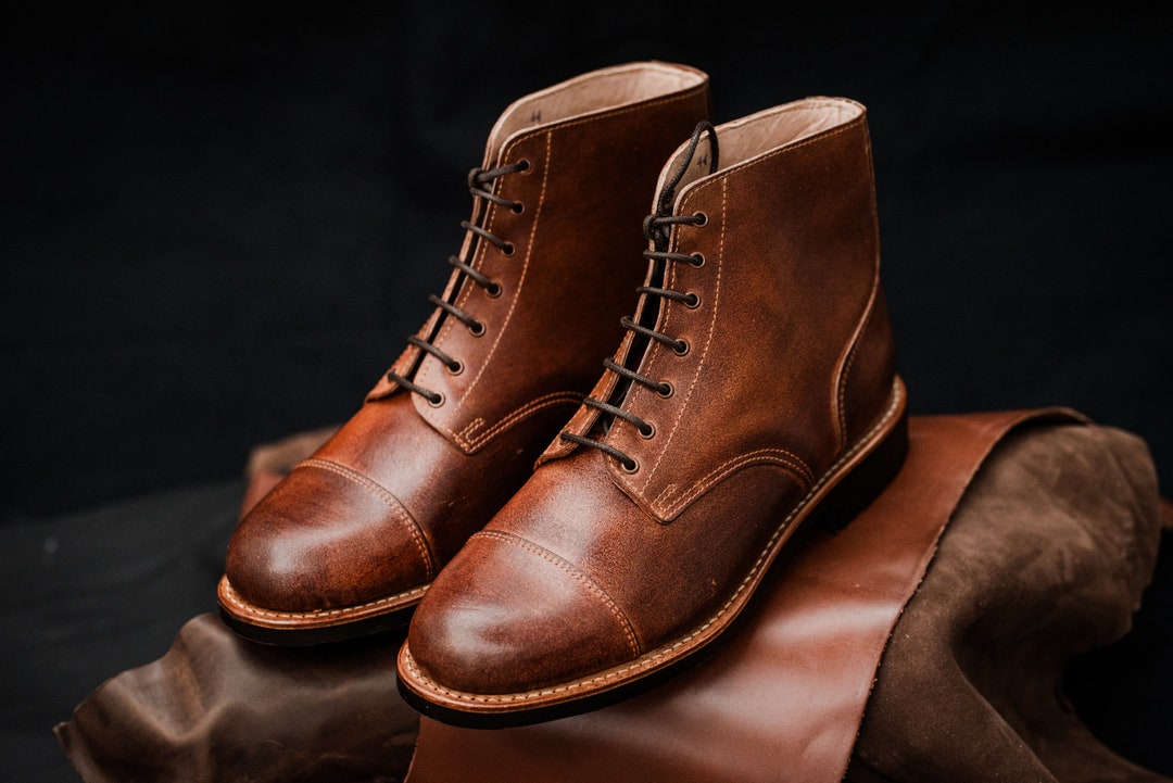 Classic Men’s Vintage Leather Boots - Handmade by the George Family ...