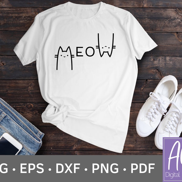 Cat Silhouette Svg - Etsy