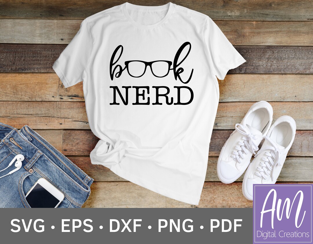 Book Nerd SVG Book Cut File Bookish Cricut SVG - Etsy