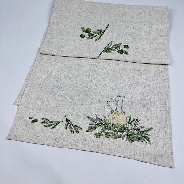 Olive Branch Table Runner - Etsy