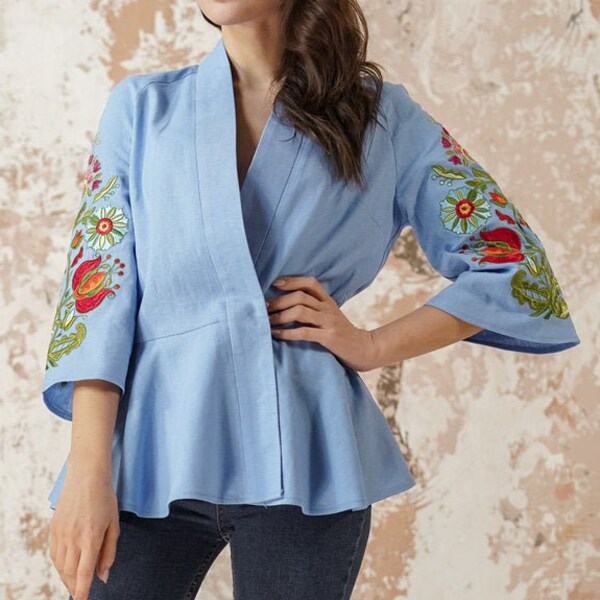 Embroidered Blouse - Etsy