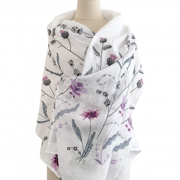 Boho Scarf Embroidered - Etsy