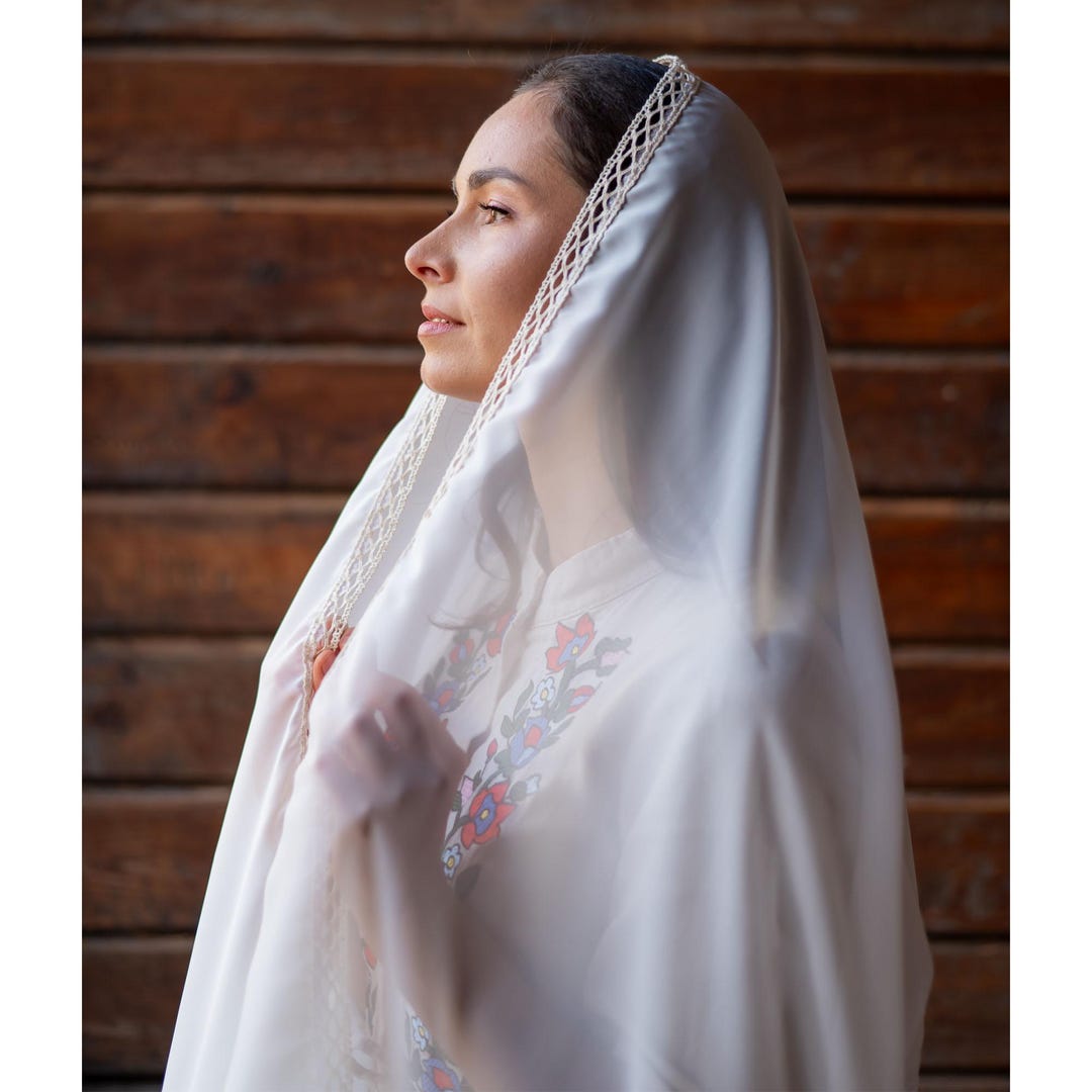 Catholic Scarf, Christian Scarf, White Lace Scarf, Women's Headcovering ...