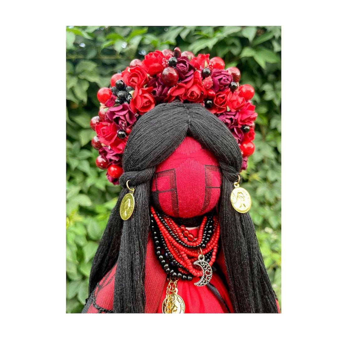 Gothic Slavic Doll Motanka, Ethnic Ukrainian Doll Witch, Ukrainian Art ...