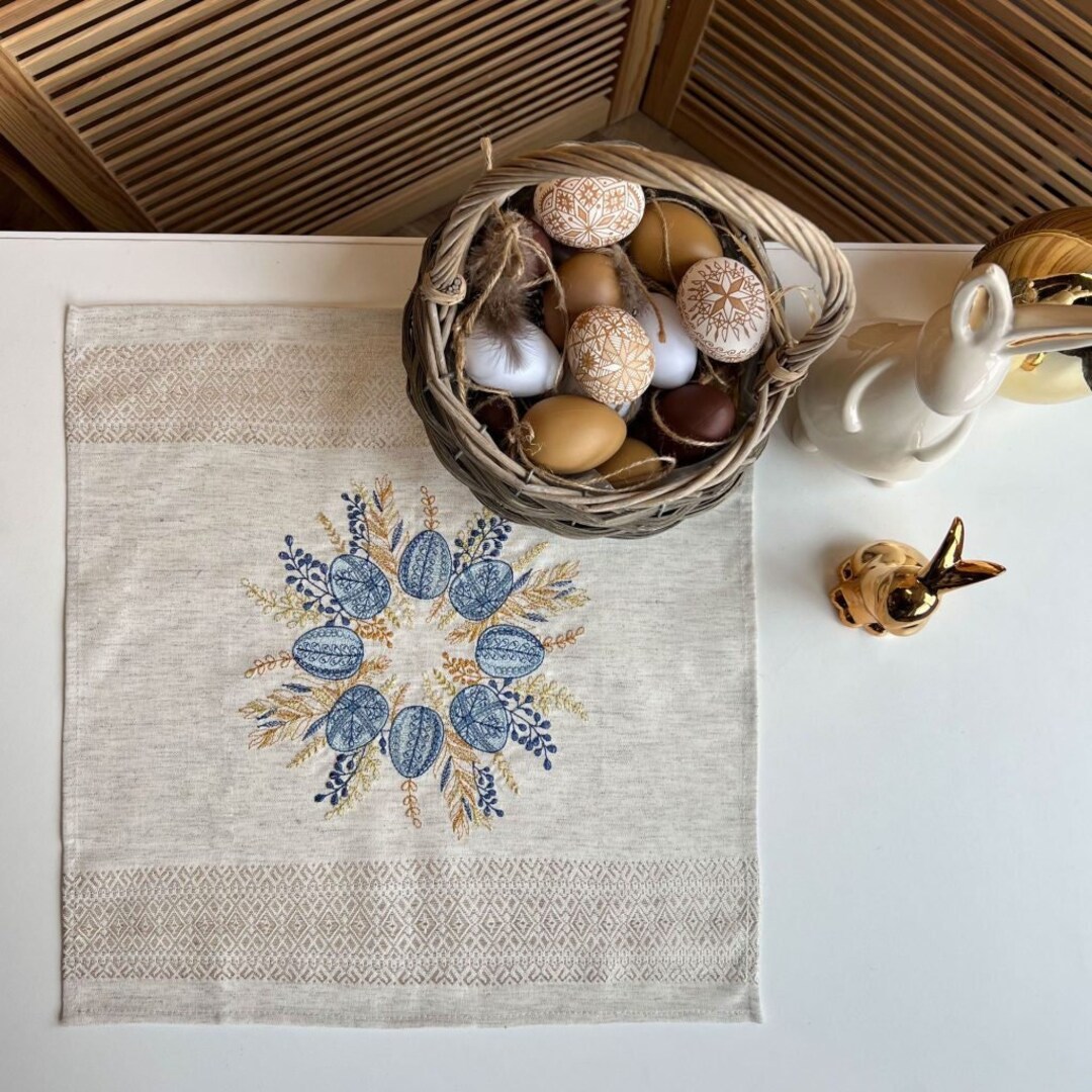 Orthodox Easter Basket Cover, Easter Rushnyk, Embroidered Pascha Basket ...