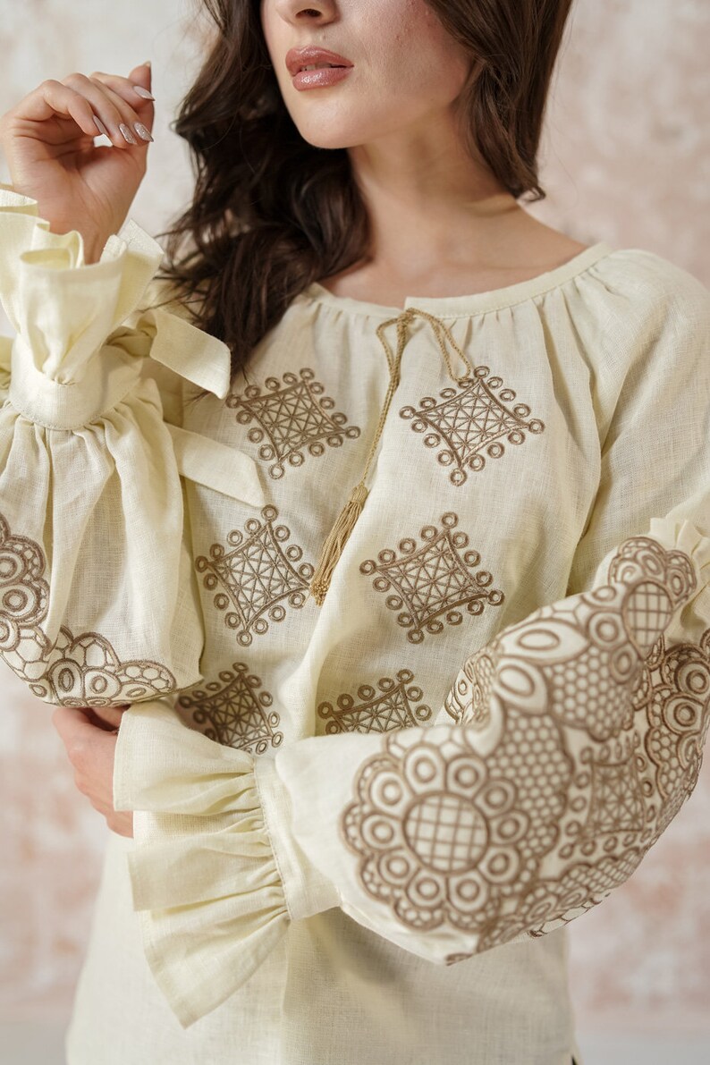 Renaissance Top Linen Peasant Blouse Cottagecore Blouse - Etsy