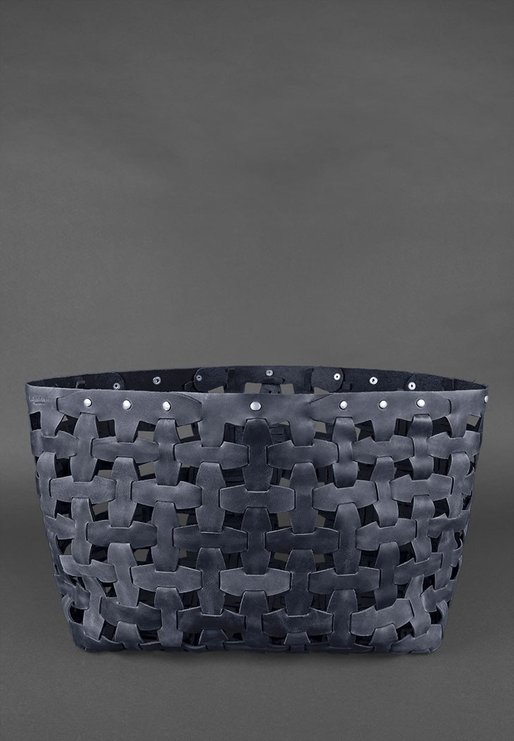 Extra Large Blue Woven Tote Bag Leather Large Shoulder Bag - Etsy