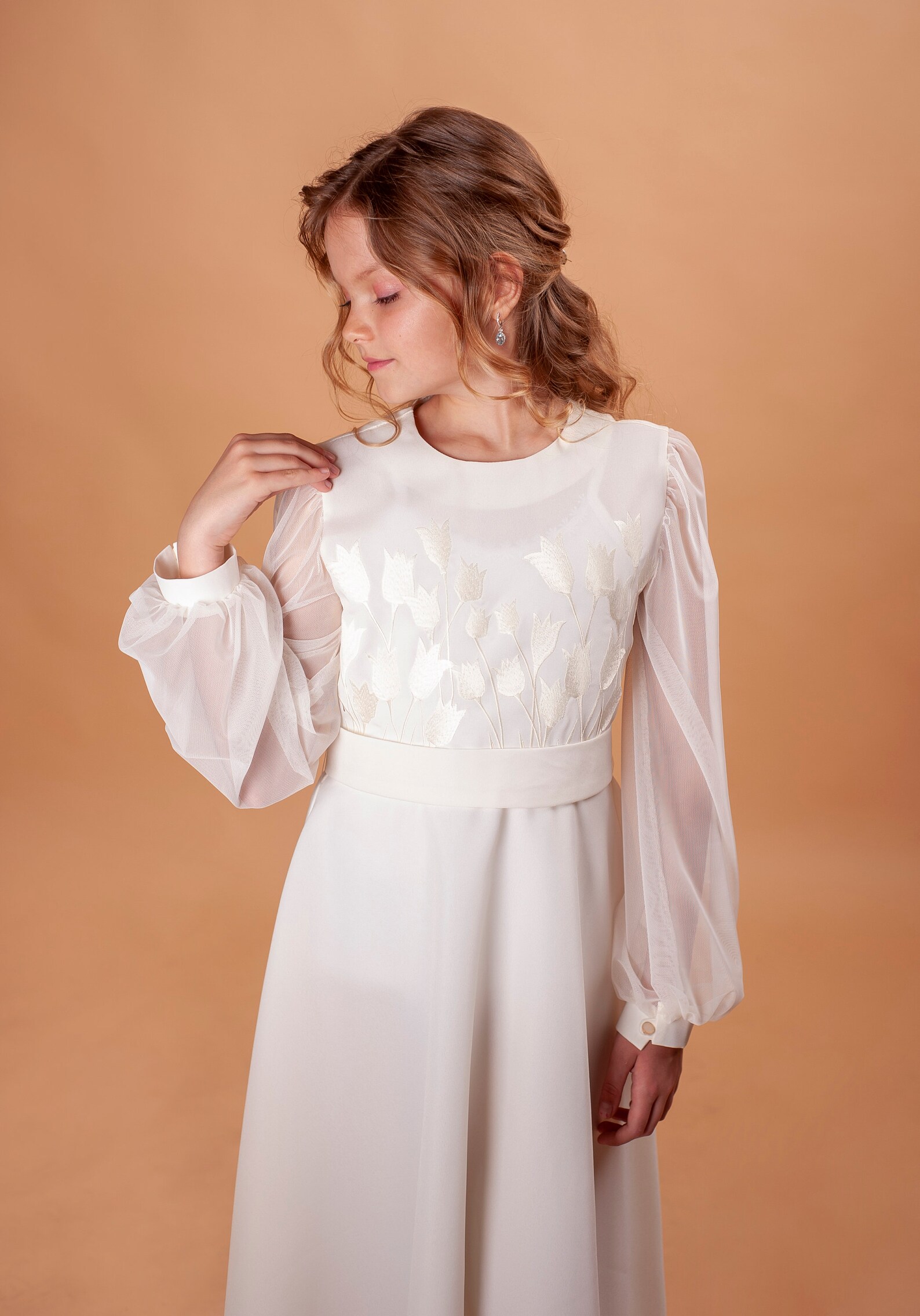 Holy Communion Dress, Kids Girls Communion Dress, First Communion Dress ...