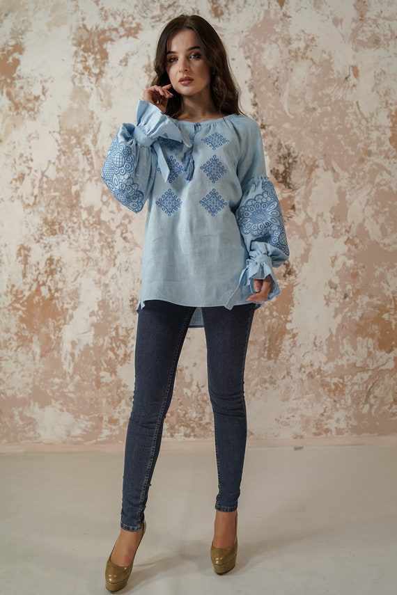 Renaissance Top Linen Peasant Blouse Cottagecore Blouse | Etsy