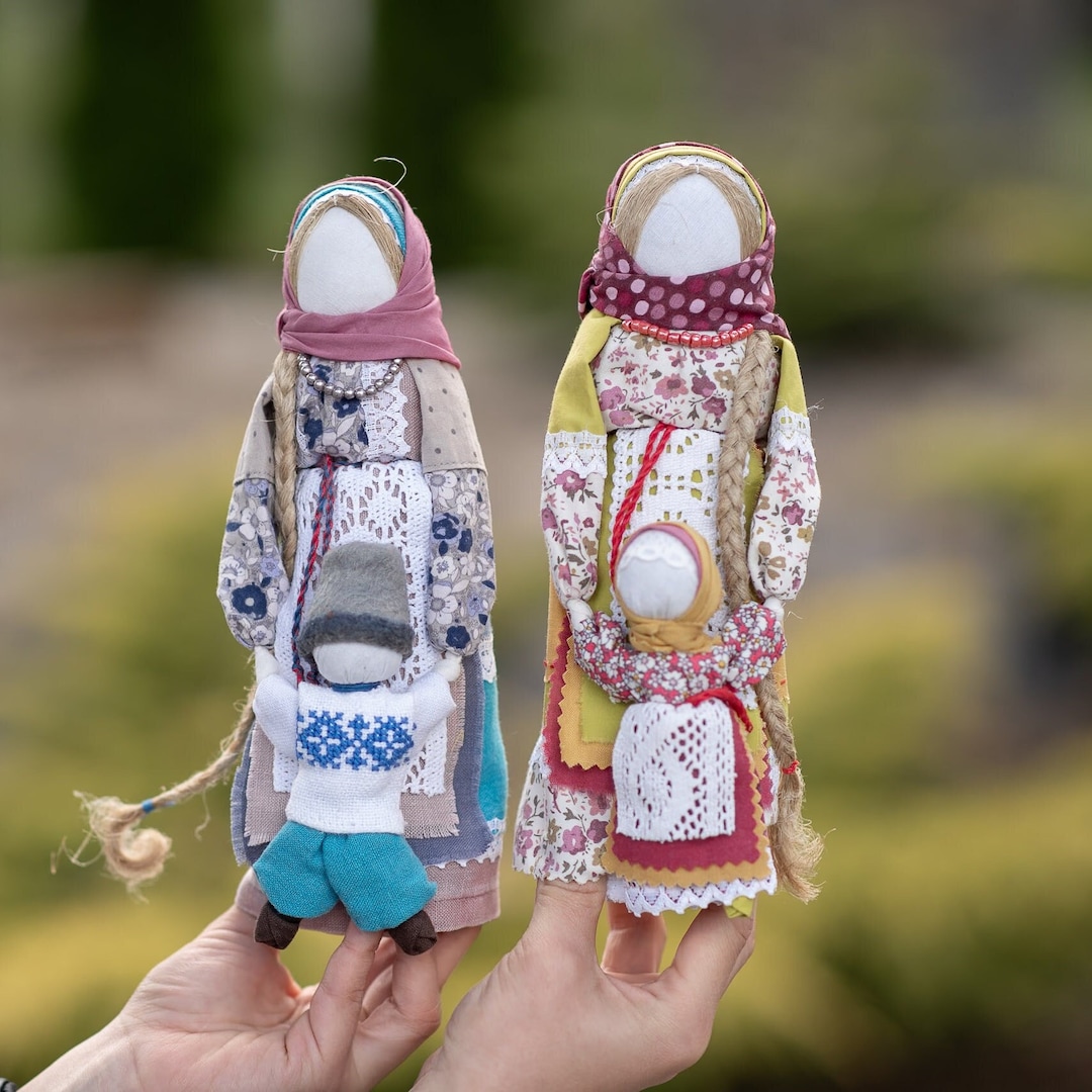 Motanka Taditional Ukrainian Guardian Doll With a Baby, Ukrainian ...