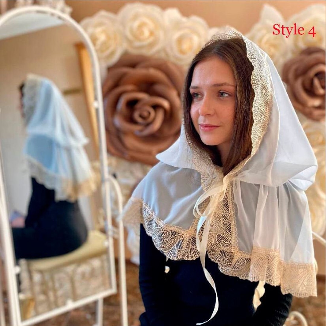 Hooded Mantilla Catholic Mass Veil Catholic Church Veil - Etsy