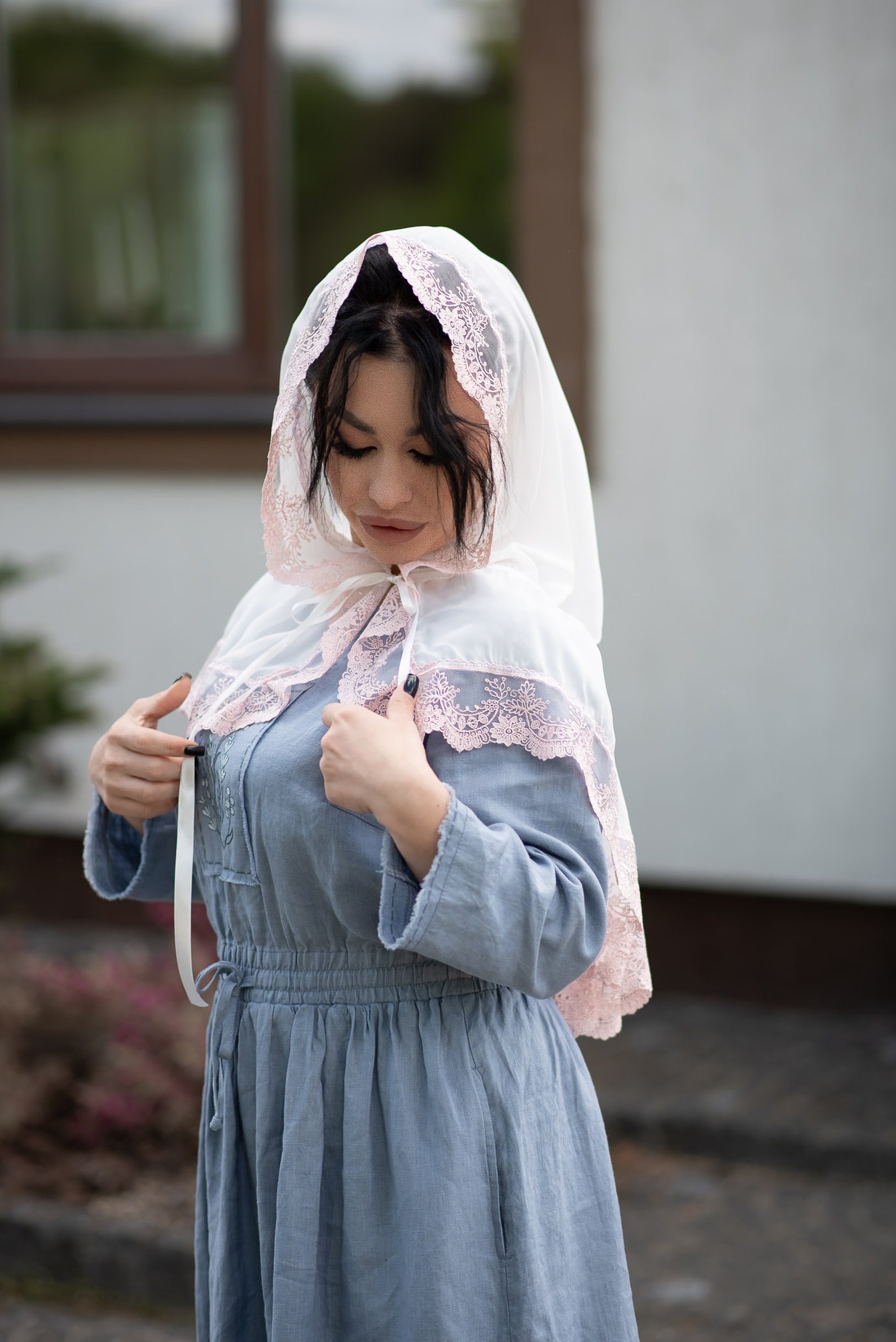 White Orthodox Christian Veil for Mass, Mantilla, Catholic Veils for ...