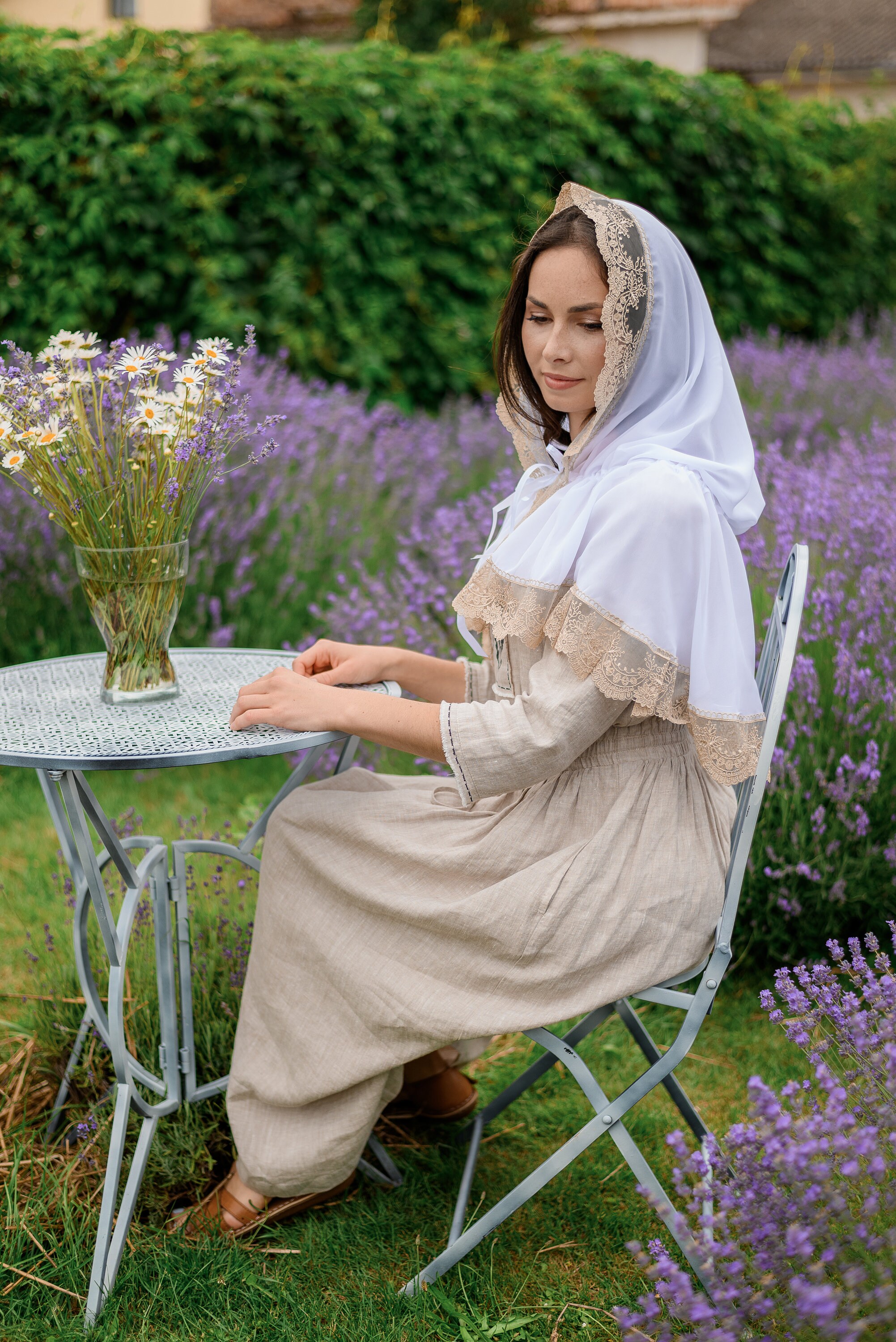 White Orthodox Christian Veil for Mass, Mantilla, Catholic Veils for ...