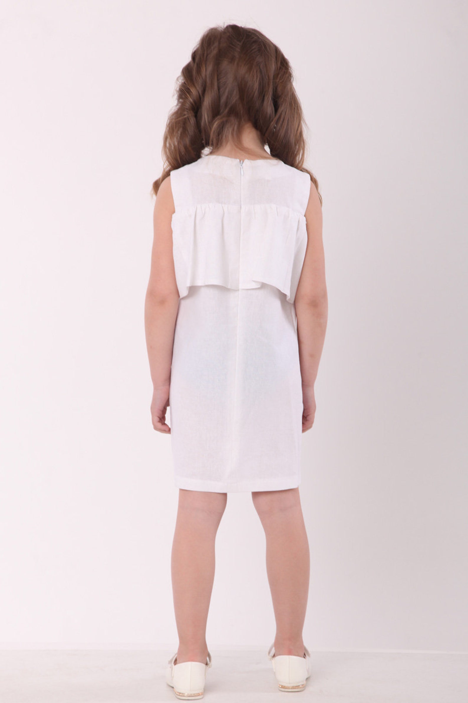 Girls Linen Dress Ruffled Linen Dress Summer Linen Dress - Etsy