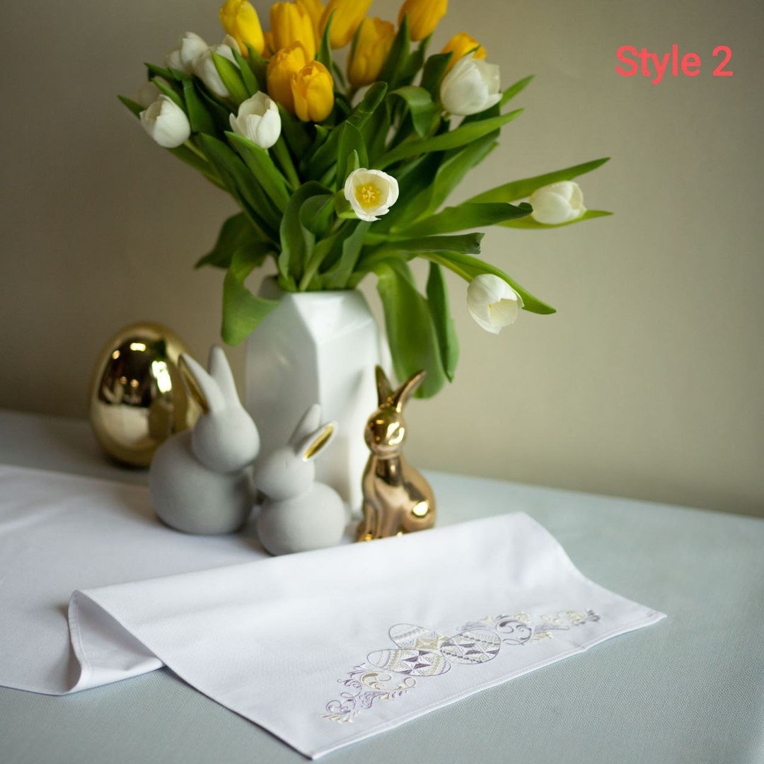 Orthodox Pascha Basket Cover With Eggs Embroidery, Easter Basket Decor ...