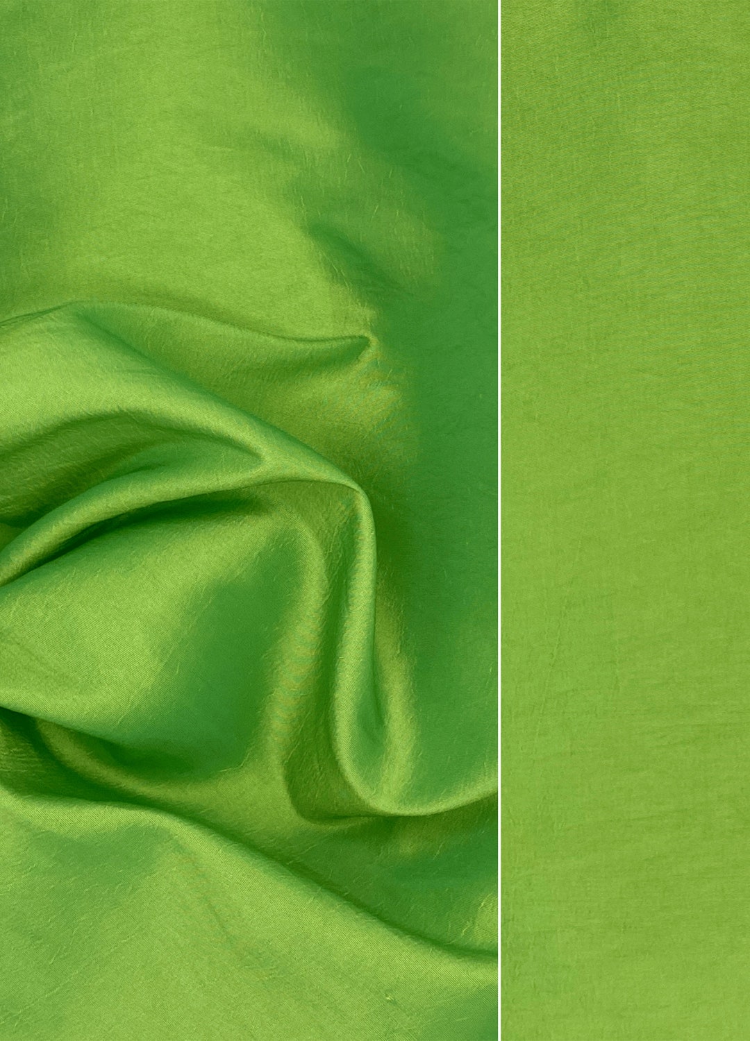 Two Tone Green Taffeta Fabric by the Yard 58", Washed Iridescent ...