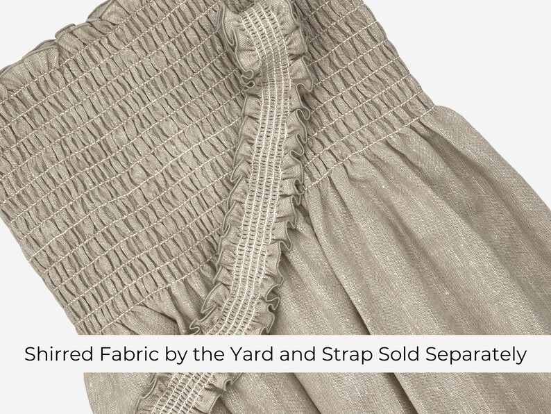 Fabric Shirred by the Yard 20l Natural Rayon Linen - Etsy