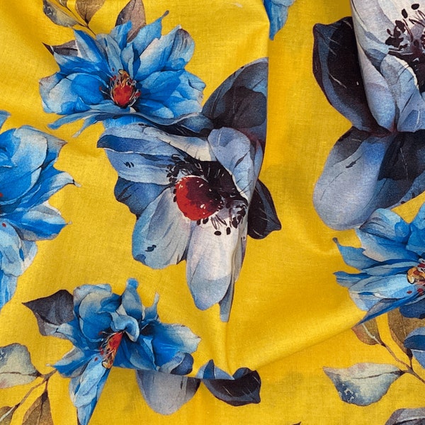 Big Flower Fabrics - Etsy