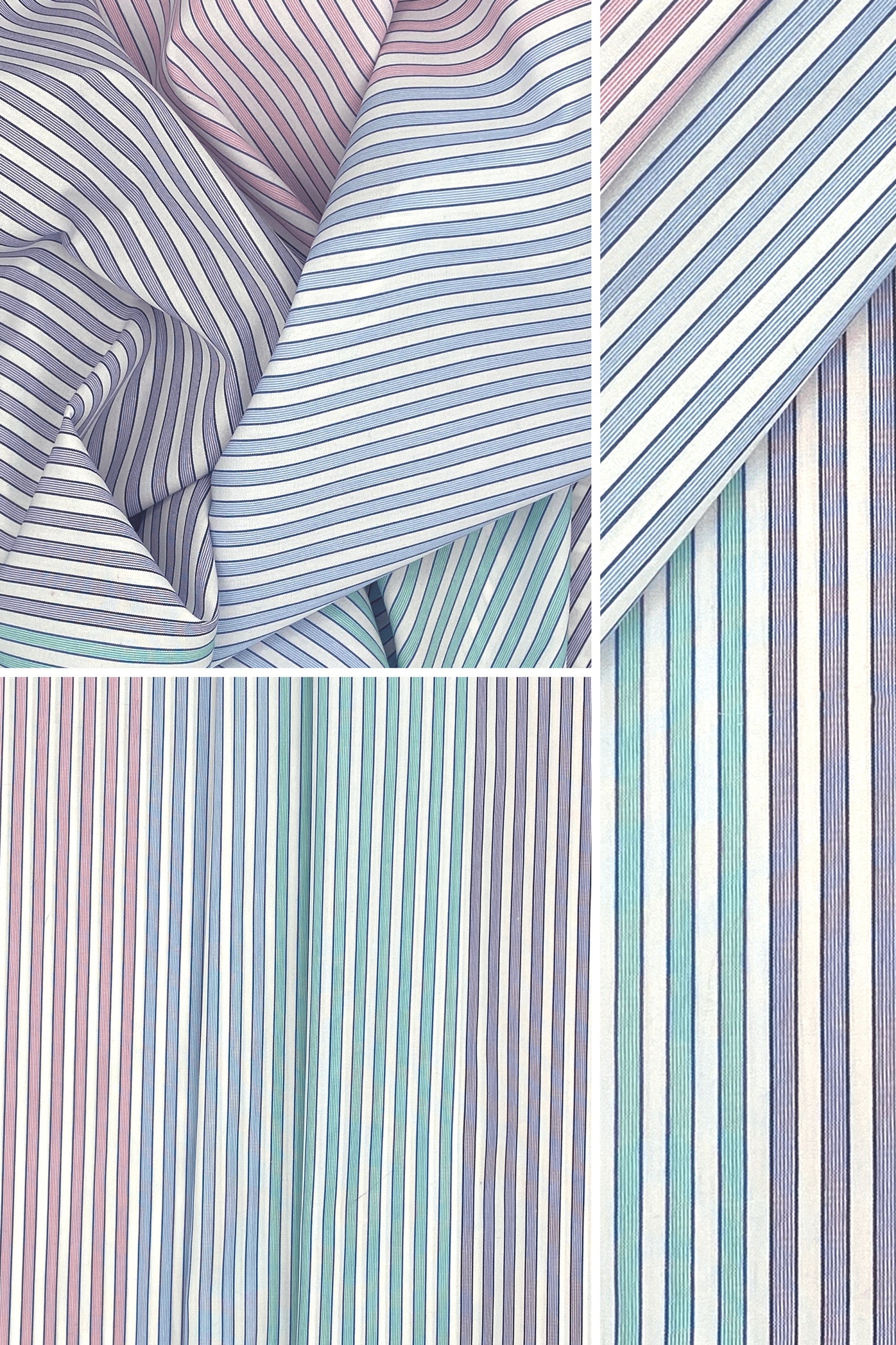 Multi Stripe Fabric With Pink Blue Mint and Lilac Pastel - Etsy