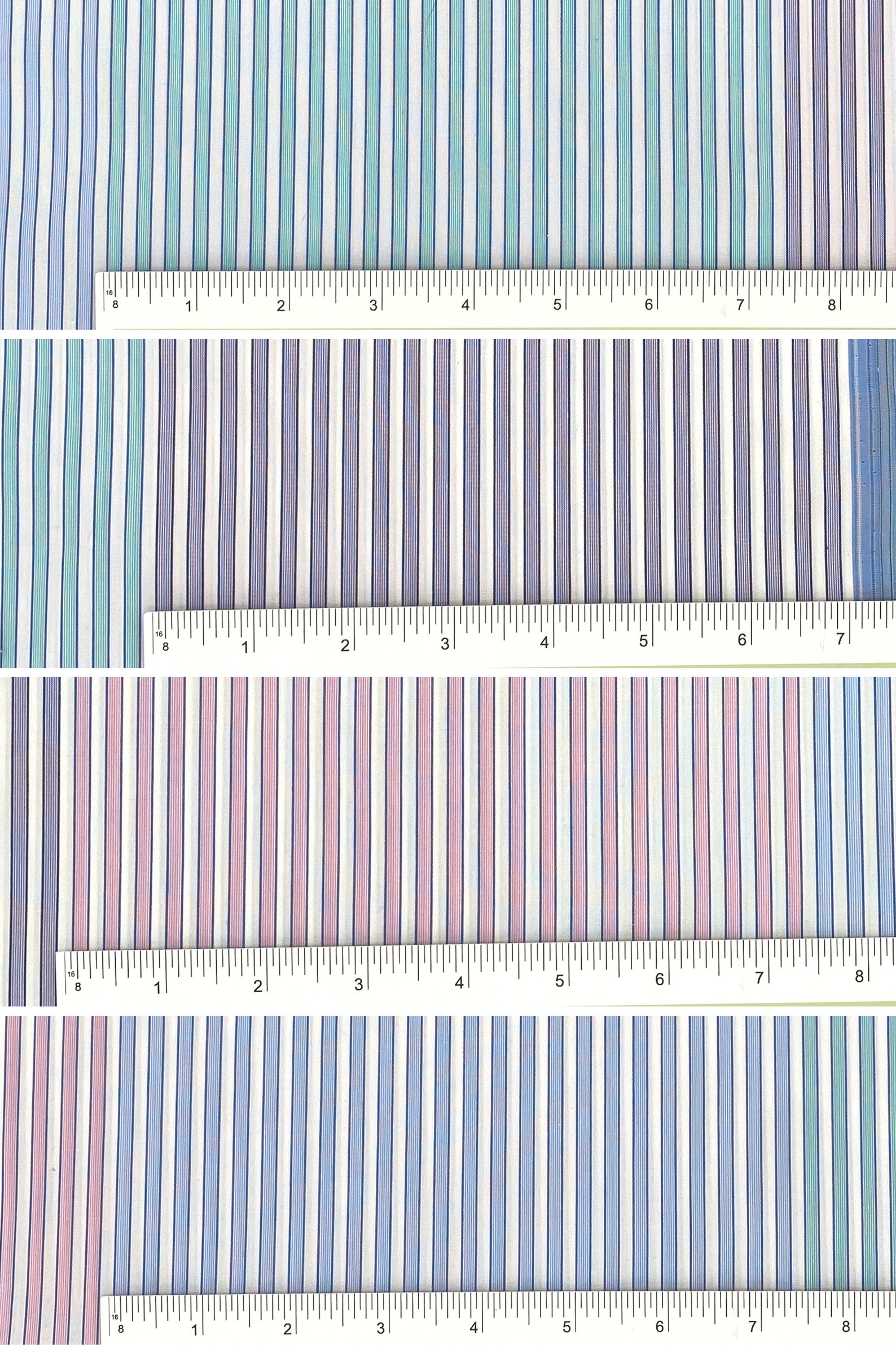 Multi Stripe Fabric With Pink Blue Mint and Lilac Pastel - Etsy