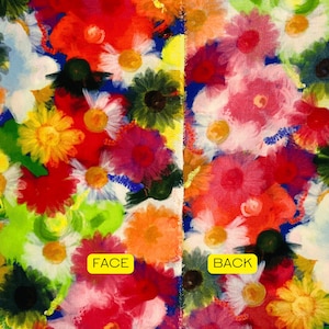 Daisy Flower Fabric, Fun Colorful Rainbow Floral Fabric, Multicolor ...