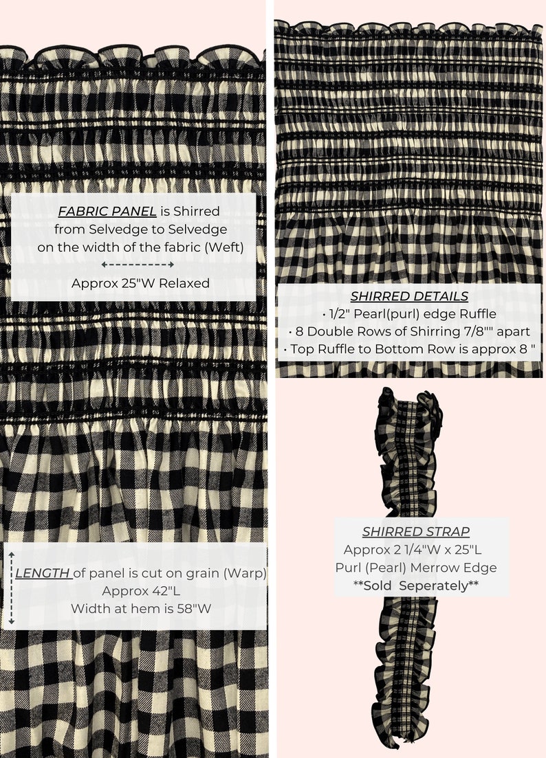 Pre-smocked Shirred Fabric Panel 25 w X 42l - Etsy