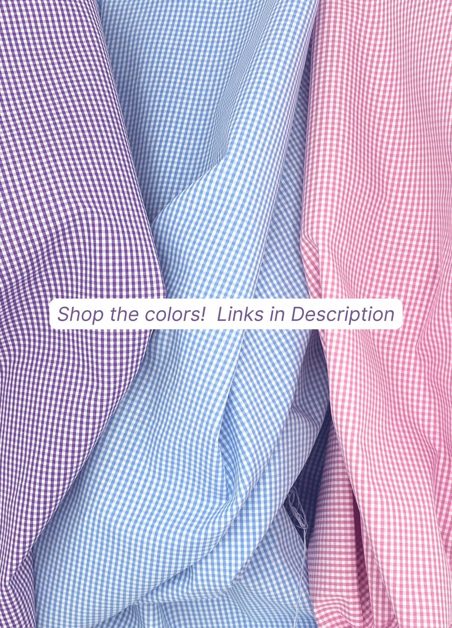 Purple Gingham Cotton Fabric: Small Scale Check, Sewing & Crafts - Etsy