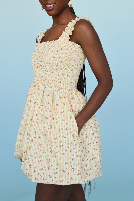 Shirred Floral Sundress Precut Pattern Kit Cottagecore - Etsy