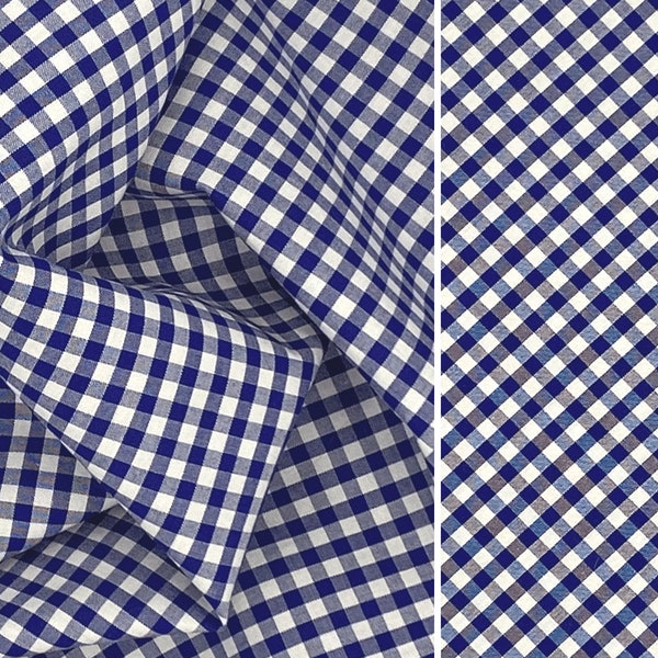 Navy Gingham Upholstery Fabric - Etsy