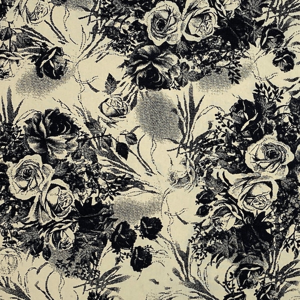 Black Toile Fabric - Etsy