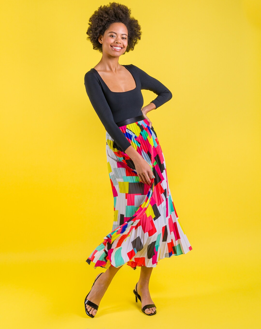 DIY Skirt Pattern Colorful Pleated Circle Skirt Includes Pleated Skirt ...