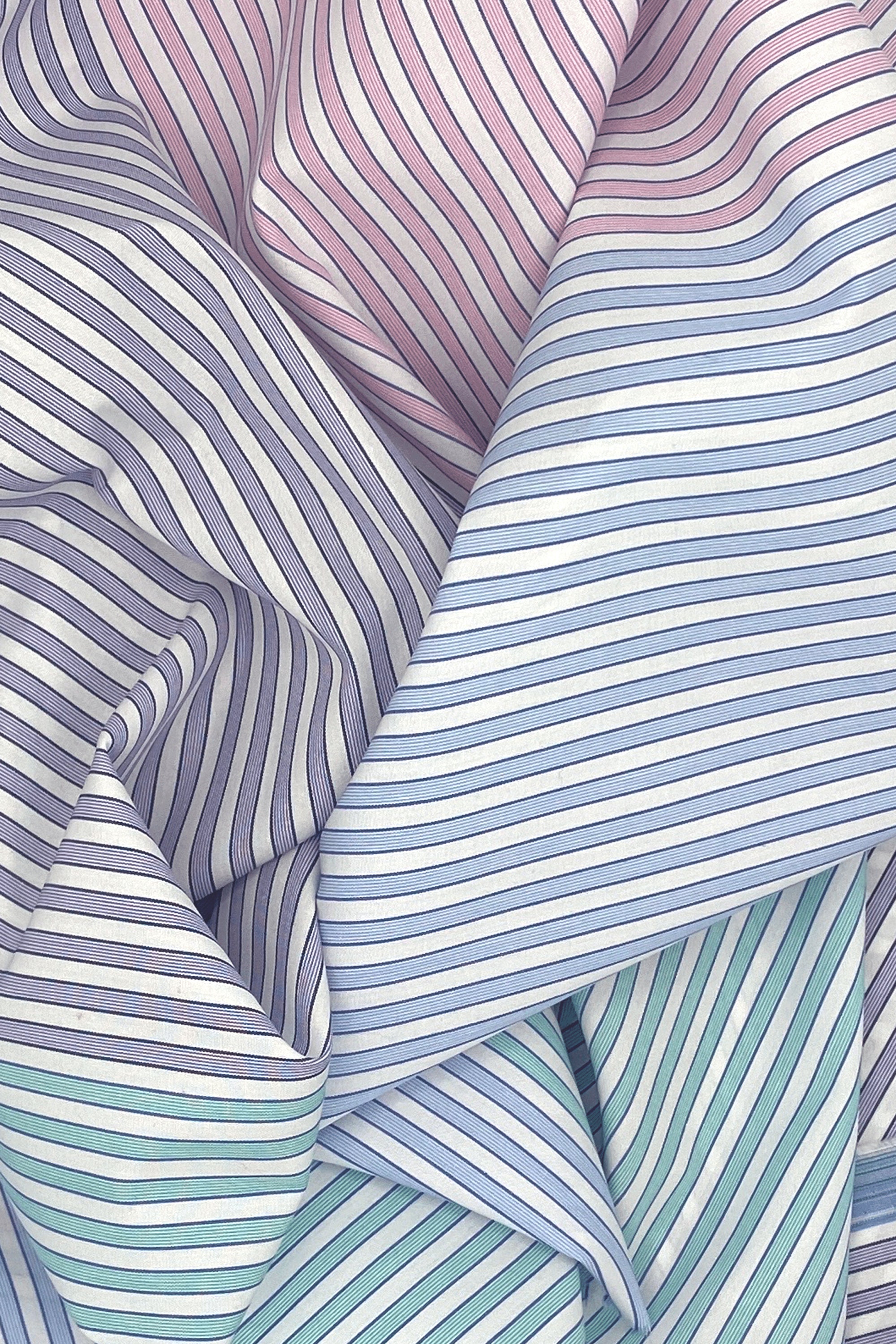 Multi Stripe Fabric With Pink Blue Mint and Lilac Pastel - Etsy