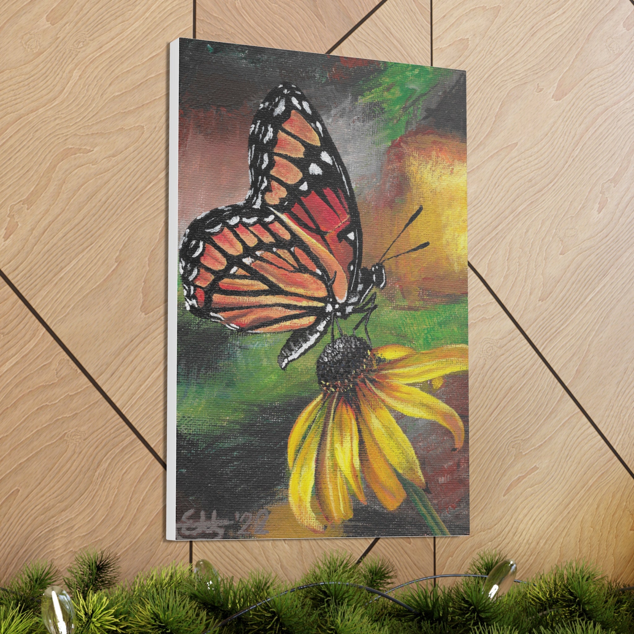 Canvas Print, Monarch Butterfly, Wall Art, Nurture Art, Wall Decor ...