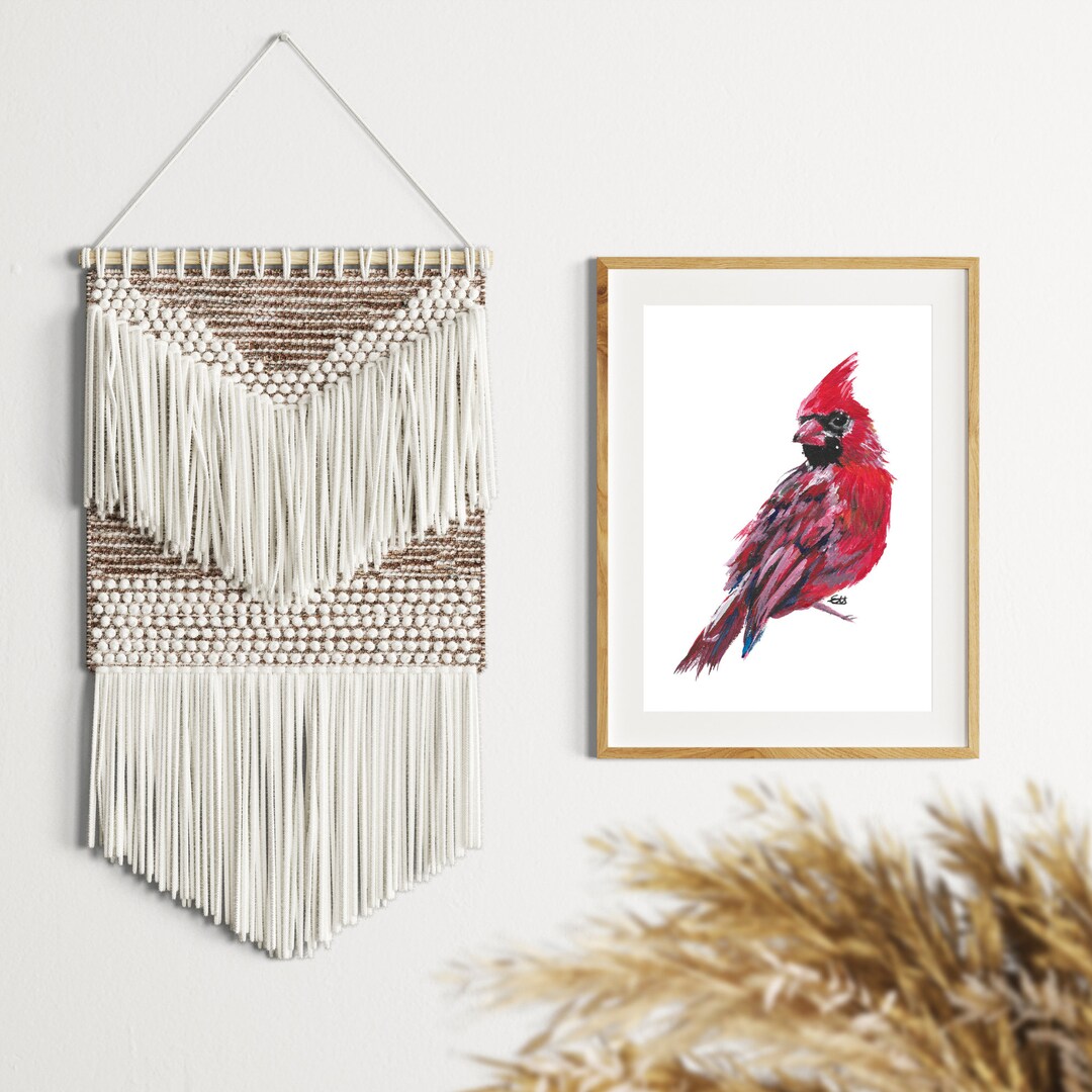 Printable, Cardinal Bird, Wall Art, Digital Art, Acrylic Painting ...