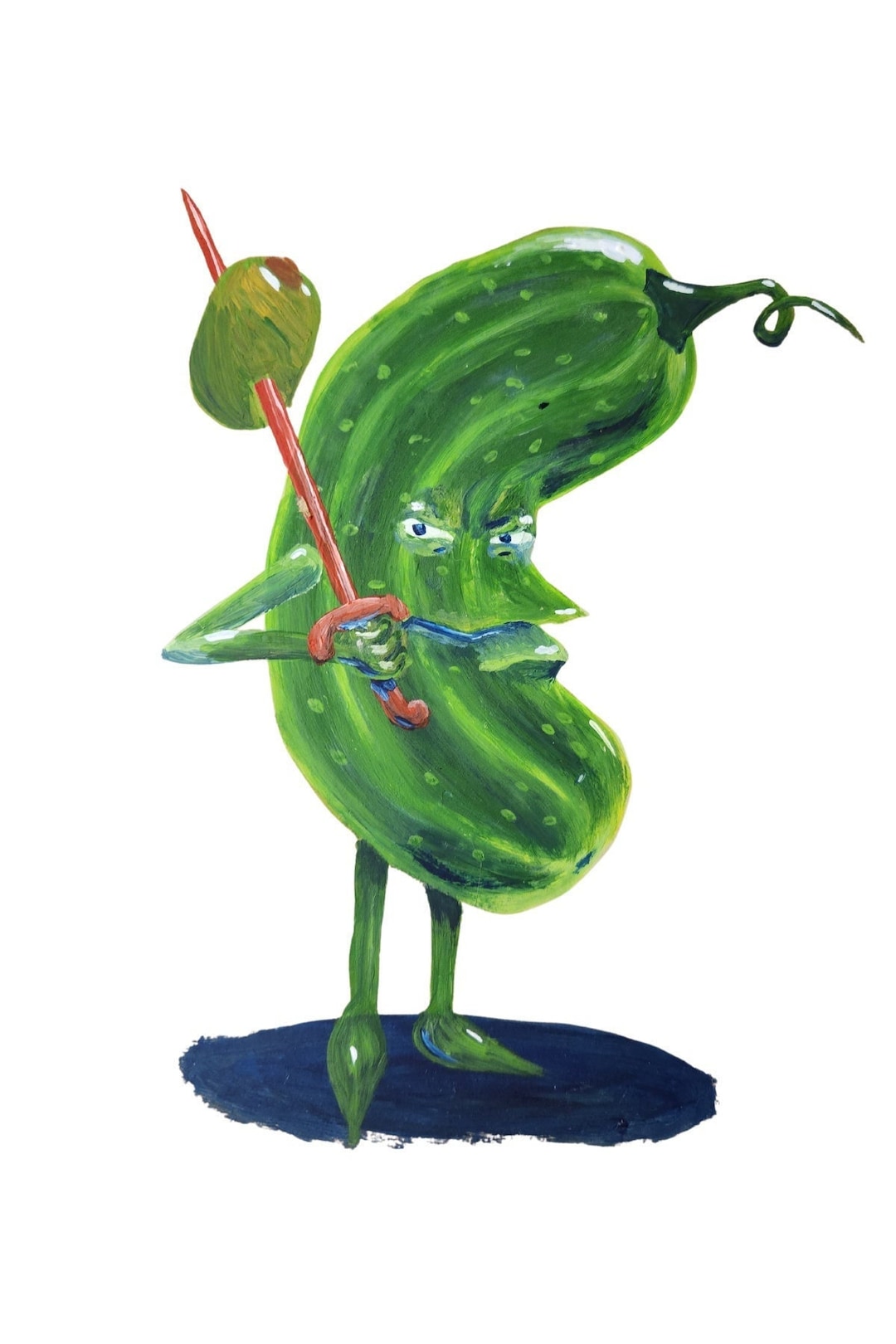 Digital Print, Grumpy Pickle, Funny Picture, Bar Decor - Etsy