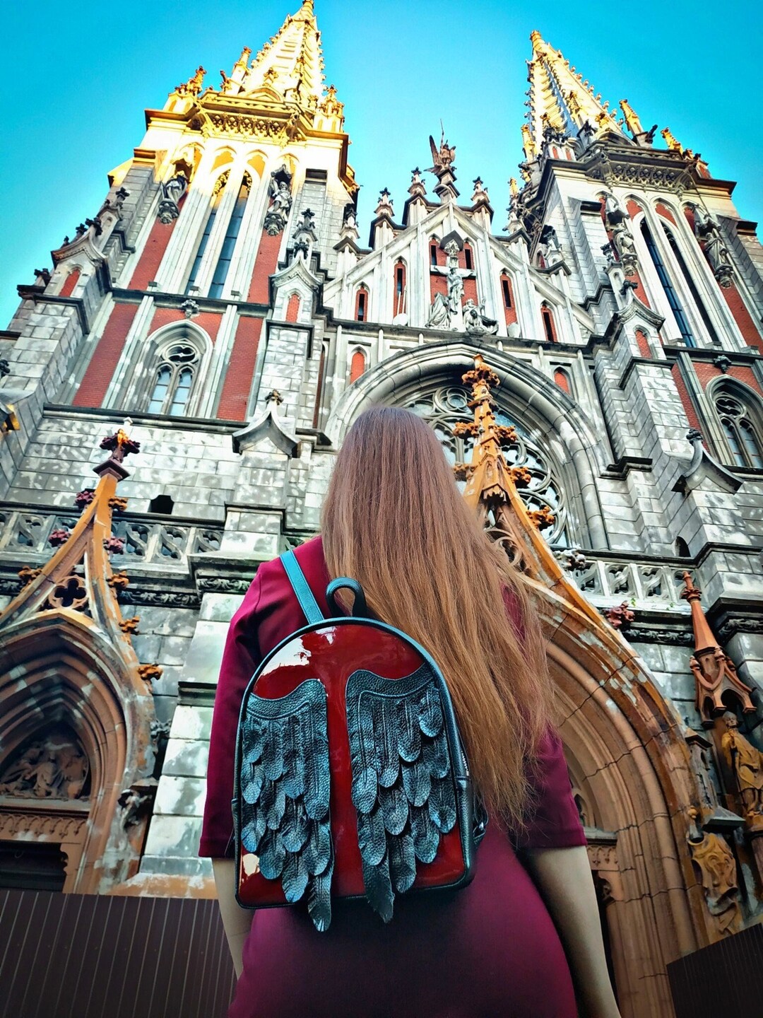 Wings Backpack. Leather Backpack. Halloween Backpack. Mini Backpack ...