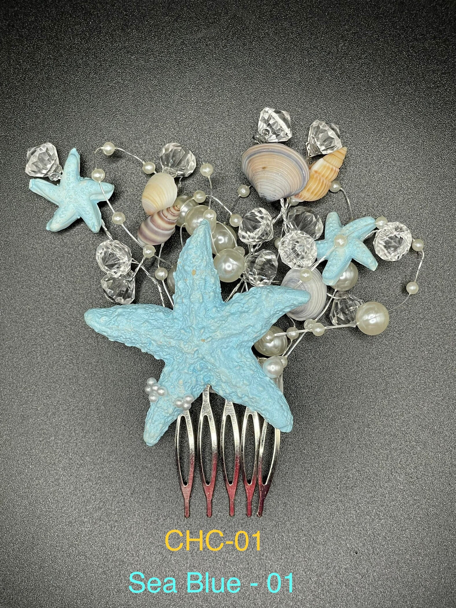 Wedding Seashell Starfish Hair Comb, Mermaid Hair Comb, Sea Side Bridal ...