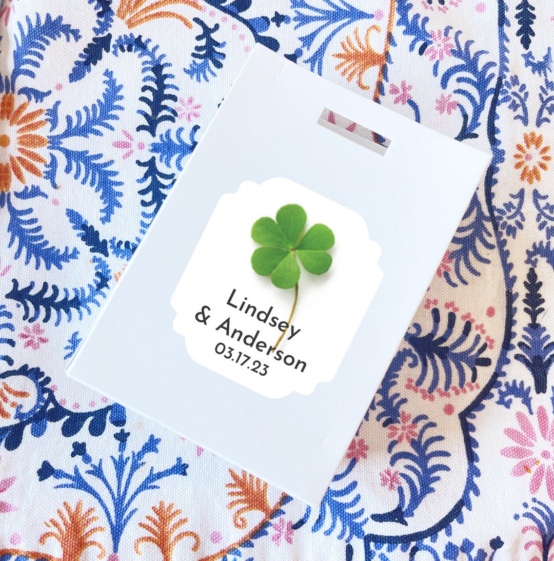 Personalized 12 Pieces Irish Shamrock Stickers With White Purse Style ...