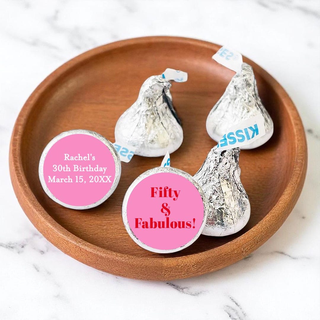 Personalized 108 Pieces Custom Age and Fabulous Kisses Stickers, DESIGN ...