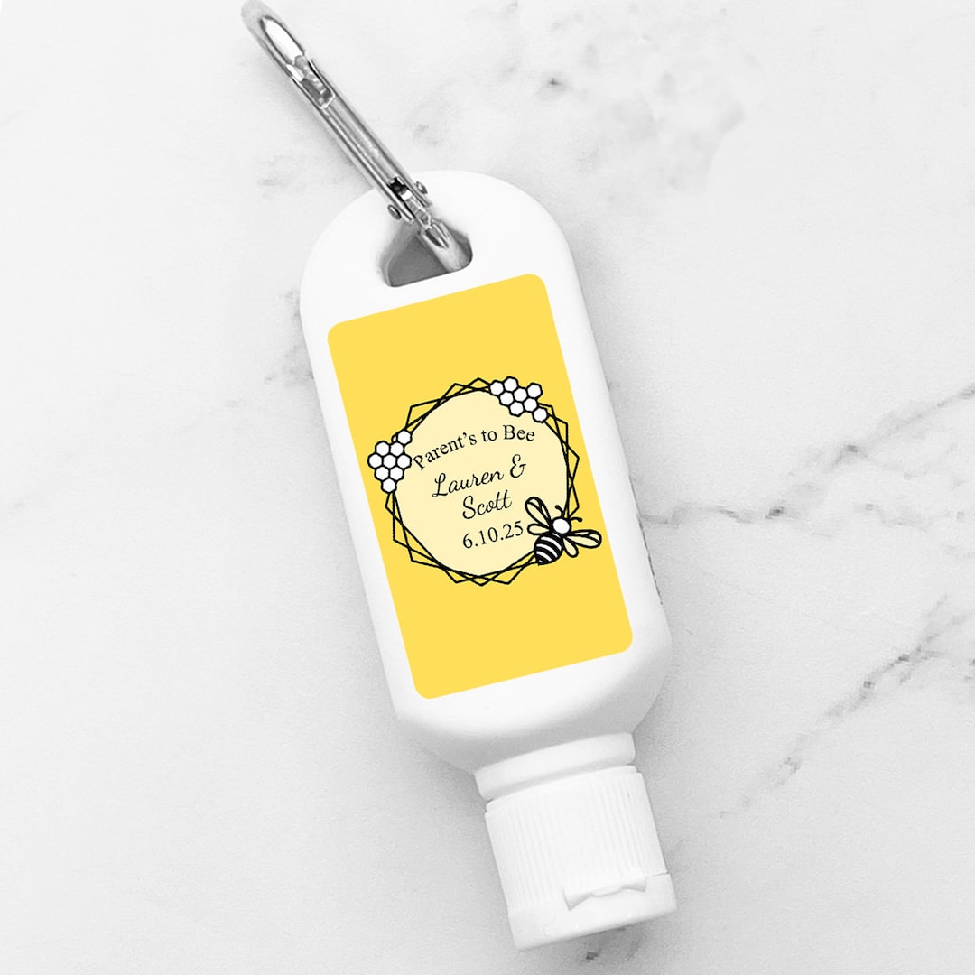 Personalized 6 Pieces Parent's to Bee Mini Sunscreen Favors, Baby ...