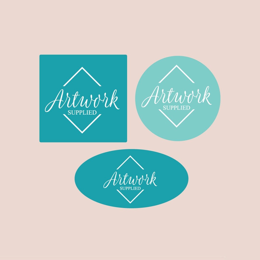 Printed 24 Pieces Personalized Label Stickers Artwork Labels Favors ...