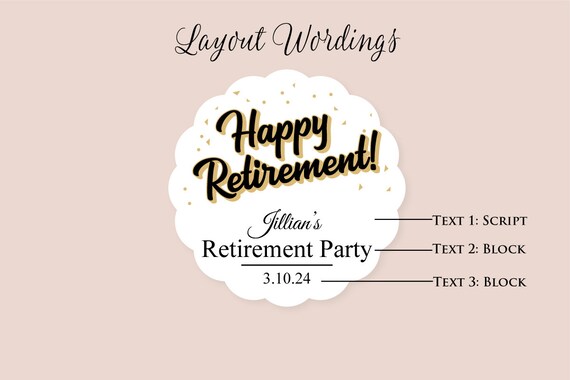 MG825 Retirement Container Box Favors Personalized 12 Pieces Happy ...