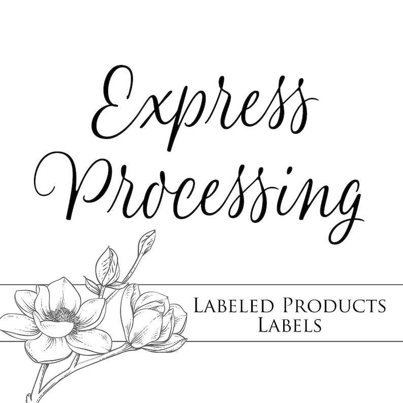 Express RUSH Processing Labeled Products Labels - Etsy