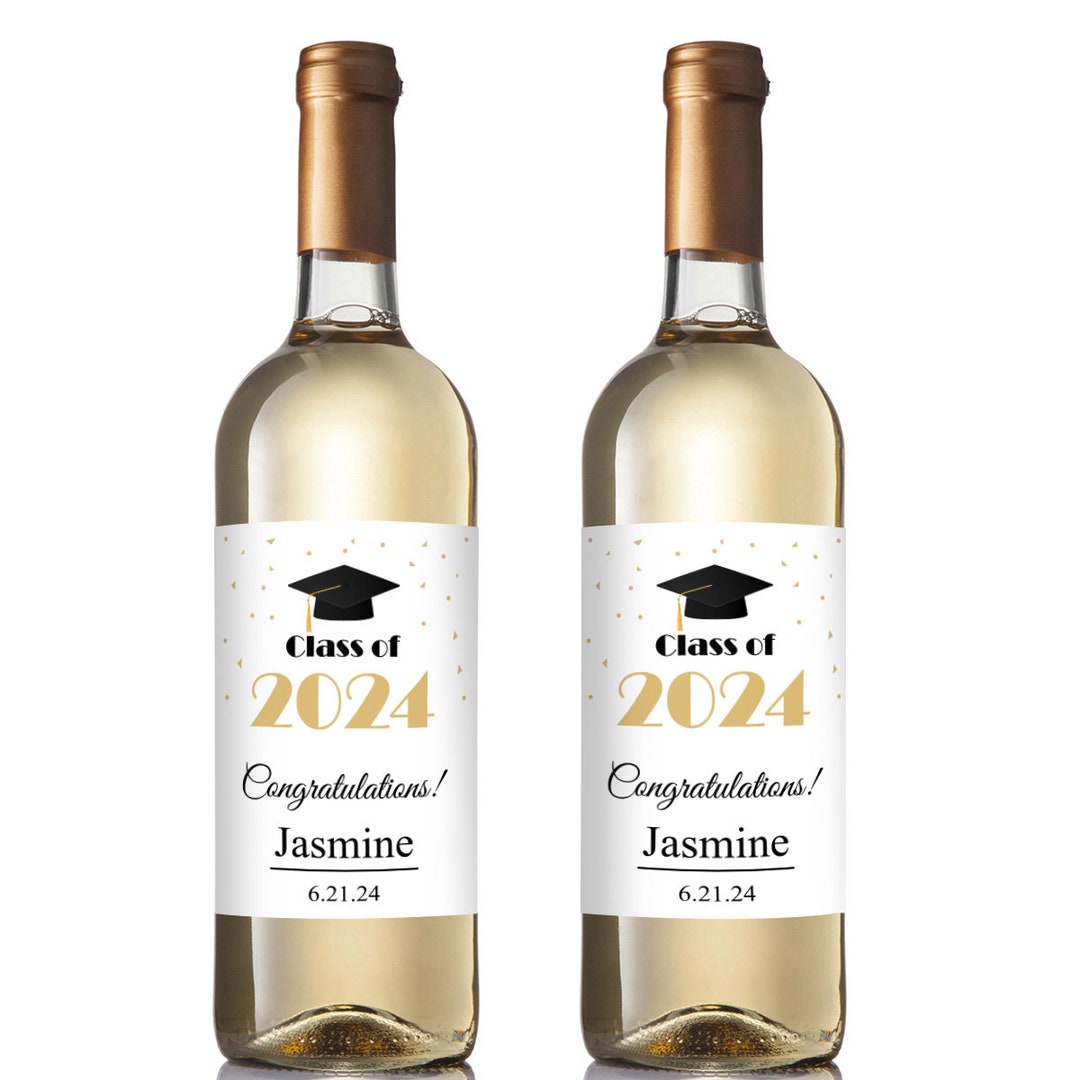 Personalized Class of Graduation Wine Bottle Waterproof Labels Favors ...