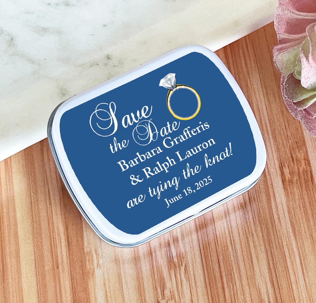Personalized 12 Pieces Save the Date Personalized Wedding Mint Tins ...